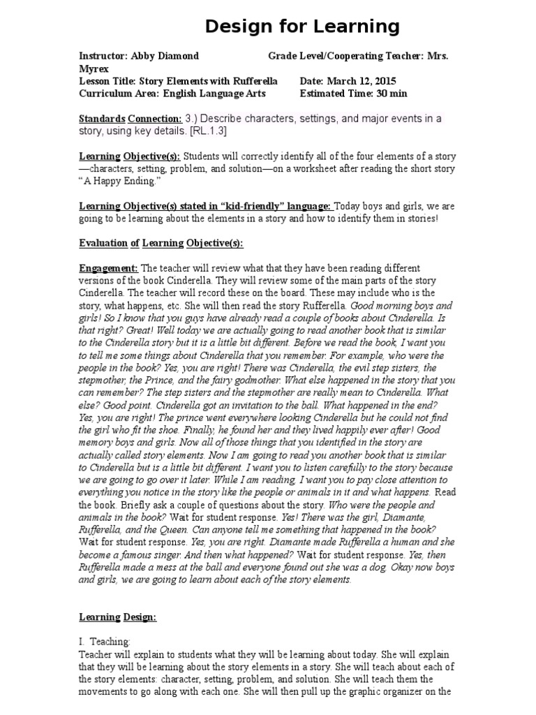 Cinderella Lesson Plan | PDF | Cinderella | Worksheet