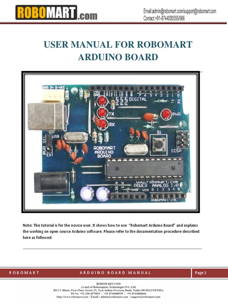 Arduino Board Manual | PDF | Arduino | Integrated Development Environment