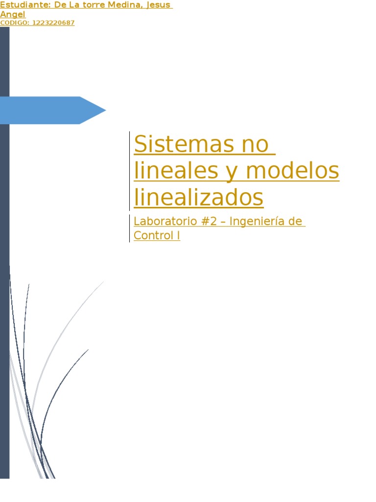 Sistemas No Lineales y Modelos No Linealizados | PDF