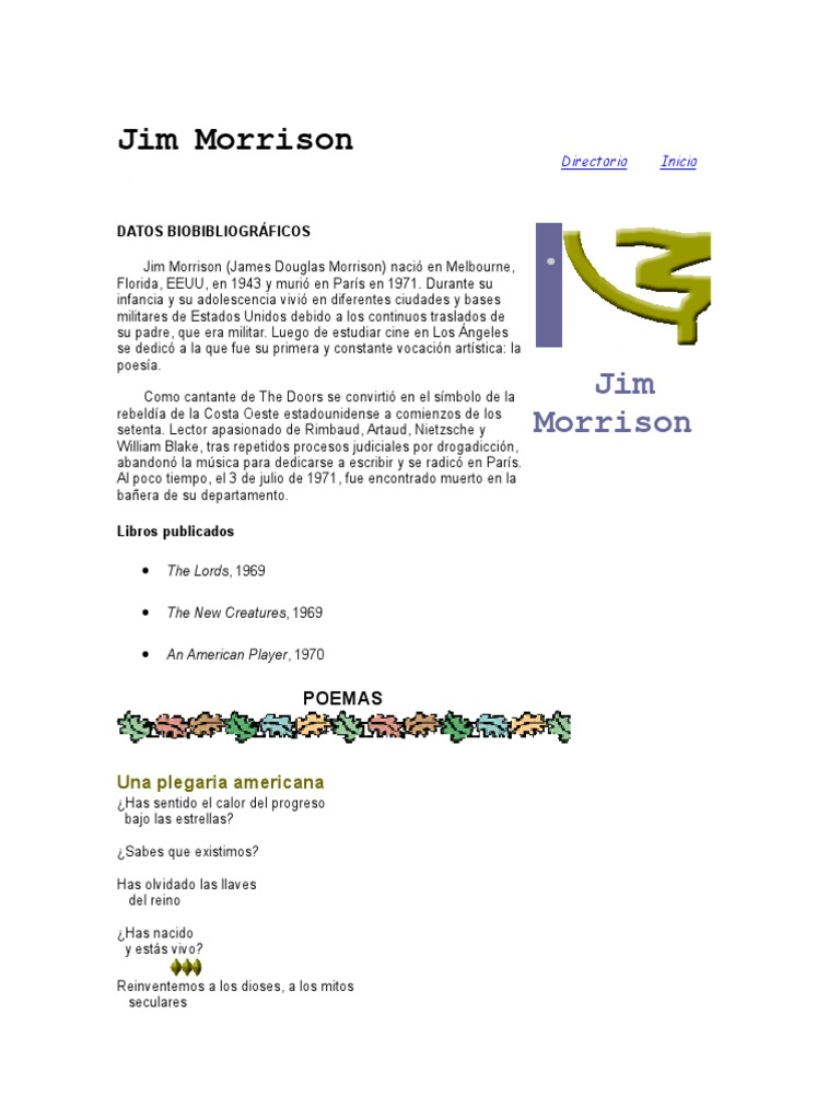 Jim Morrison Poesia | PDF