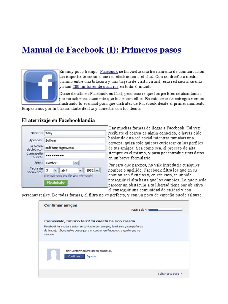 Manual de Facebook PDF | PDF | Facebook | Servicio de redes sociales