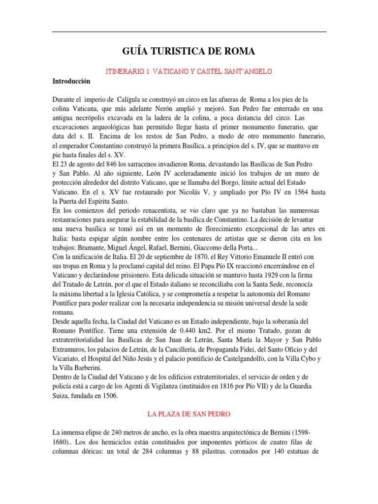 Guía Turistica de Roma | PDF | Roma | Miguel Ángel