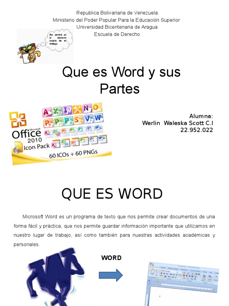 Que es Word y sus Partes | Informática | Computadoras