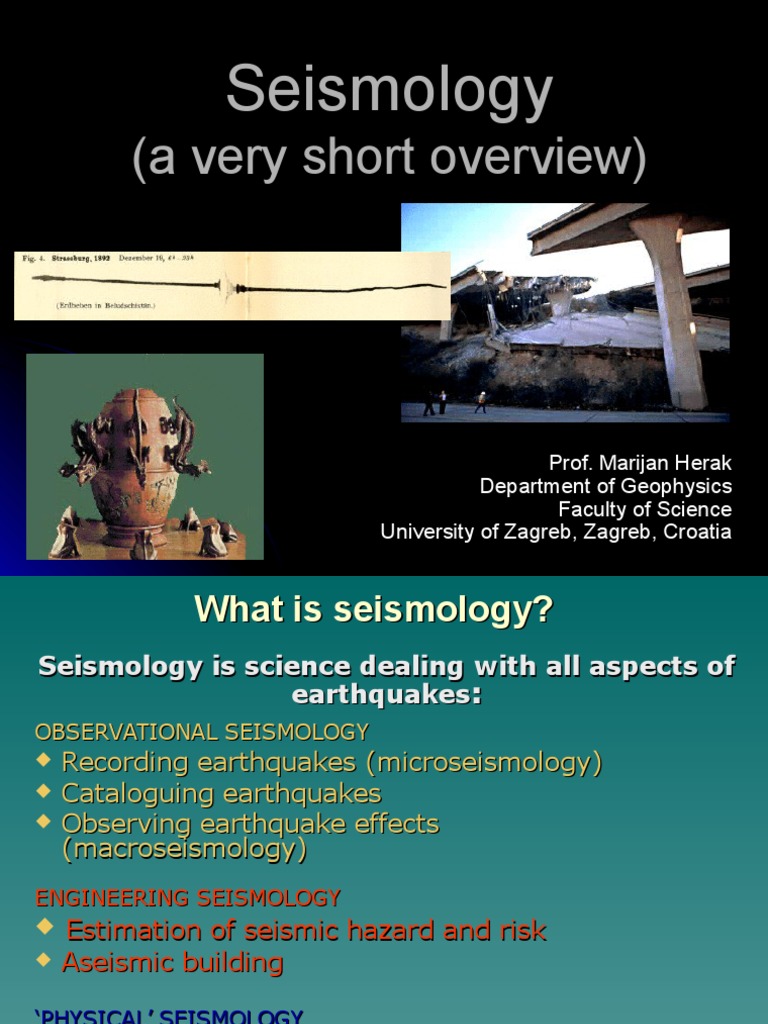 Overview of Seismology Basics | PDF | Mantle (Geology) | Earthquakes