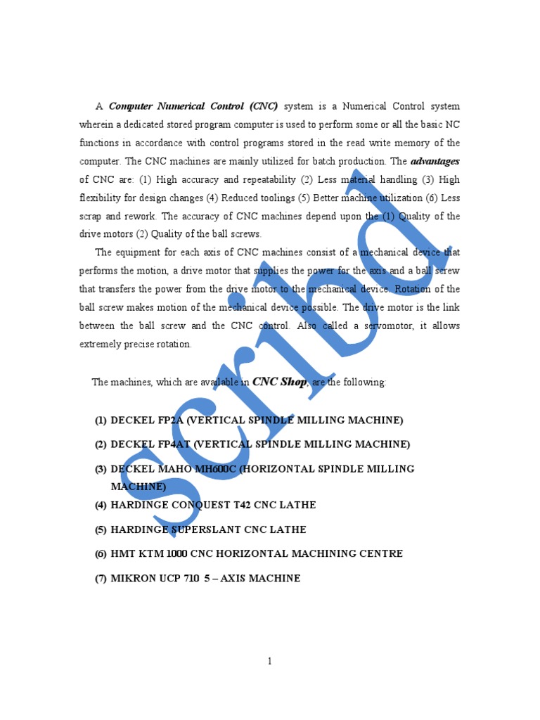 CNC Shop Machines | Download Free PDF | Numerical Control | Metalworking