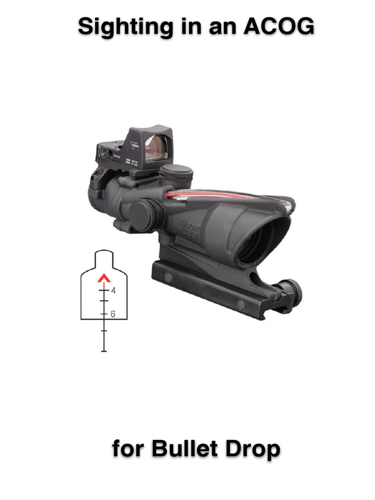 ACOG Sighting and BDC Guide | PDF | Telescopic Sight | Projectiles