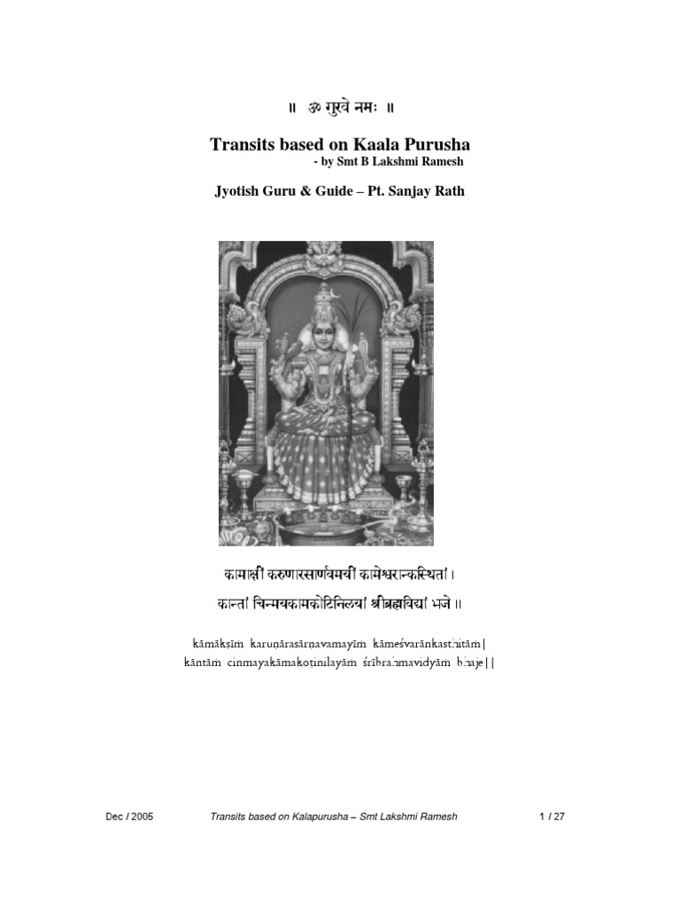 Transits Based on Kalapurusha | Chakra | Planets In Astrology