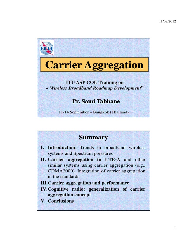 Carrier Aggregation LTE | PDF | Technology & Engineering