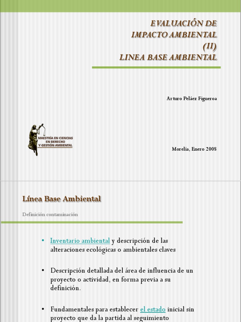 Linea Base Ambiental en EIA | PDF | Agua subterránea | Evaluación de impacto ambiental
