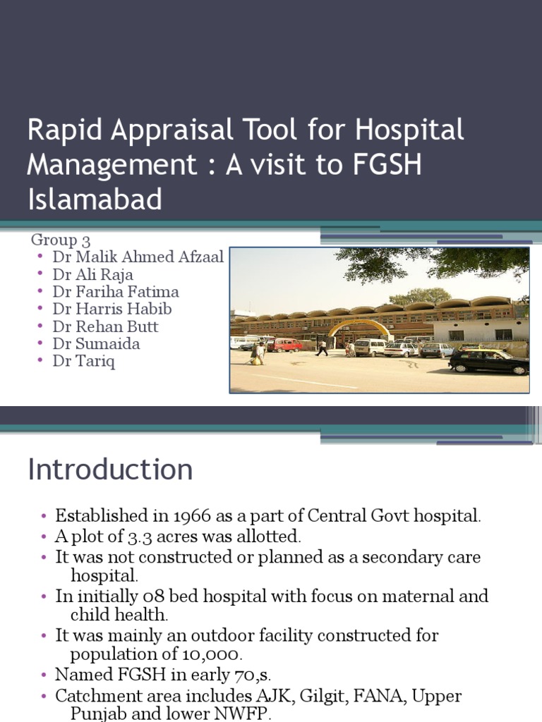 Rapid Appraisal Tool For Hospital Management | PDF | Hospital | Surgery