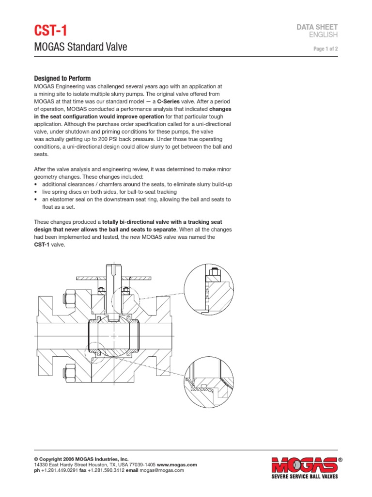 CST-1 Design History | PDF | Valve | Gas Technologies