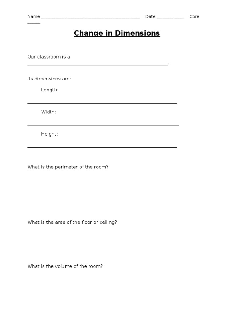 Classroom Dimensions and Measurements Guide | PDF | Length | Area
