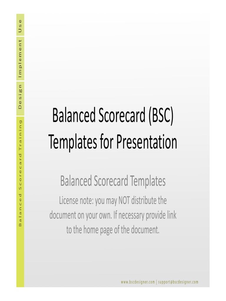 01 BSC Templates | PDF | Accountability | Business