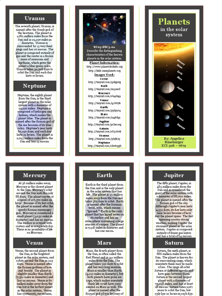 Brochure About Mercury Planet