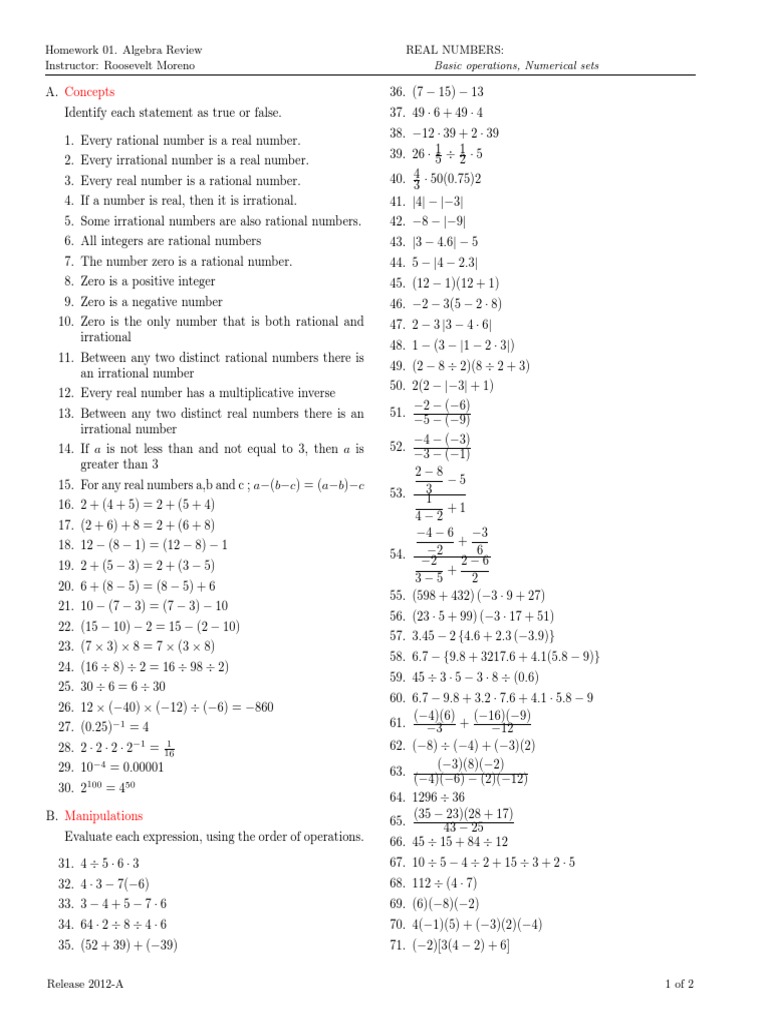 Real Numbers, Números Reales | PDF | Rational Number | Real Number