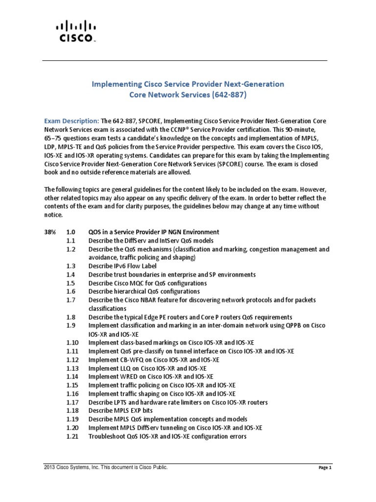 Implementing Cisco Service Provider Next-Generation Core Network ...
