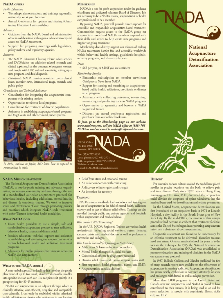 NADA Offers Addiction Treatment and Mental Health Support | PDF ...