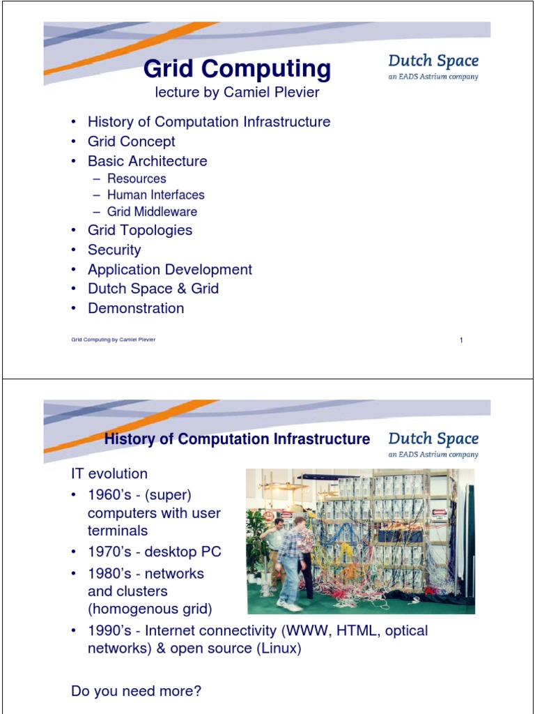 Grid Computing: - Resources - Human Interfaces - Grid Middleware | PDF | Grid Computing ...