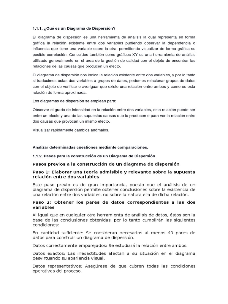 Diagrama de Dispersion Part1 | PDF | Gráfico de dispersión | Dispersión ...