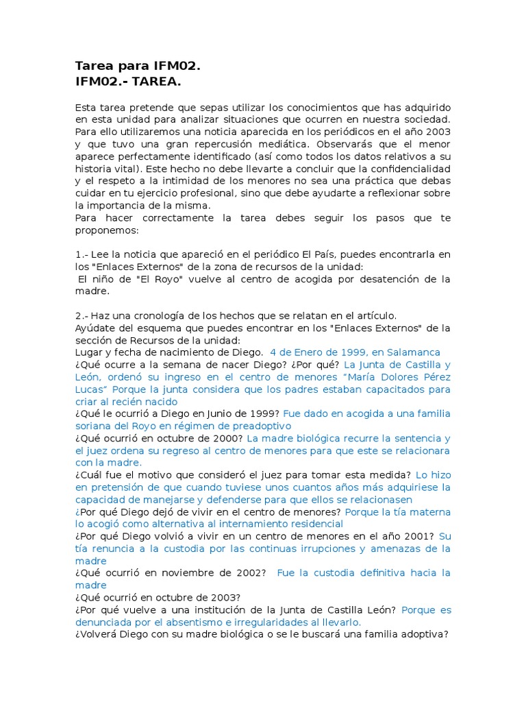 IFM02 Tarea | PDF | Abuso infantil | Adopción