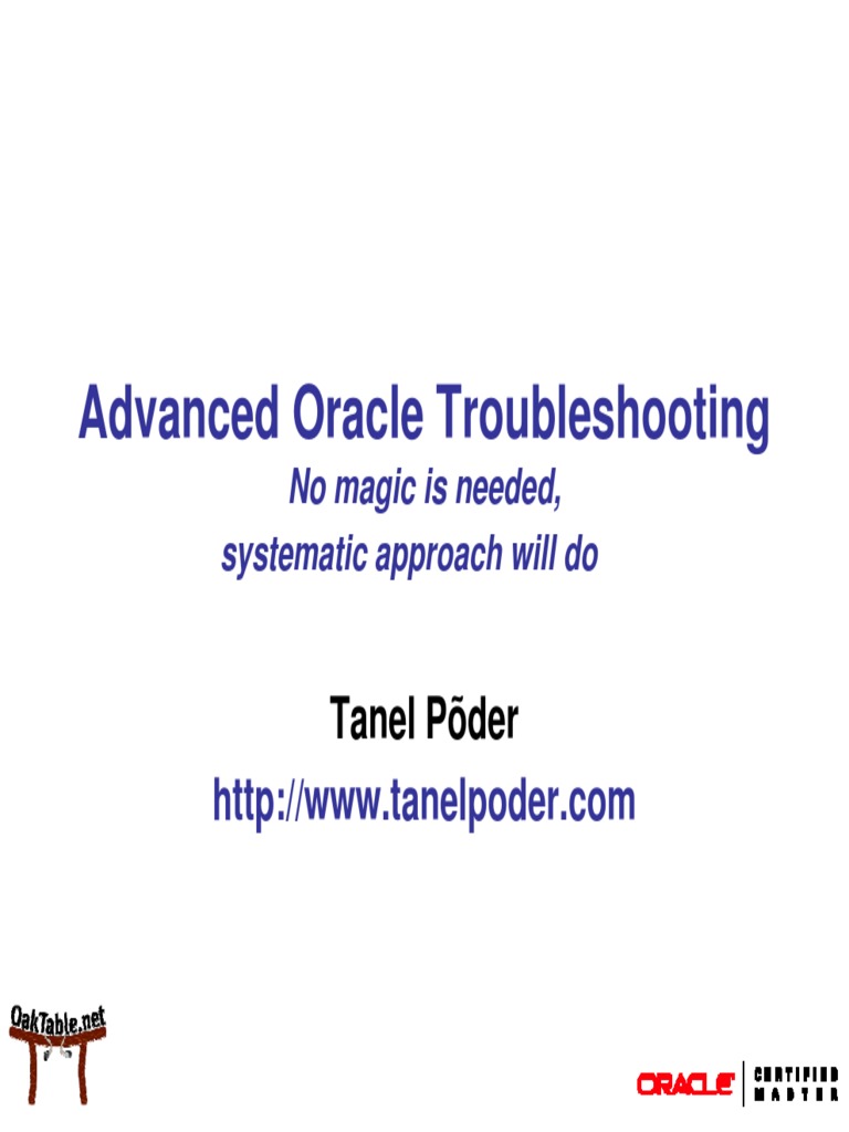 Advanced Oracle Troubleshooting | PDF | Oracle Database | Parsing