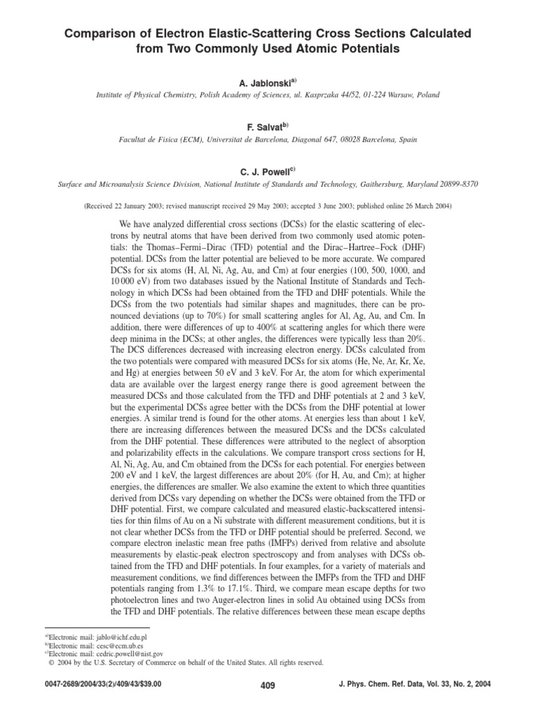 Scattering Quantum Theory | PDF | Cross Section (Physics) | Electron