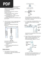 Pulley Dynamics Practice Problems | PDF | Tension (Physics) | Force