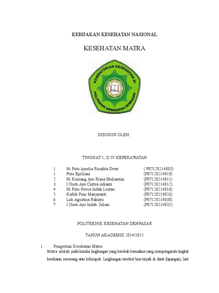 Kesehatan Matra | PDF