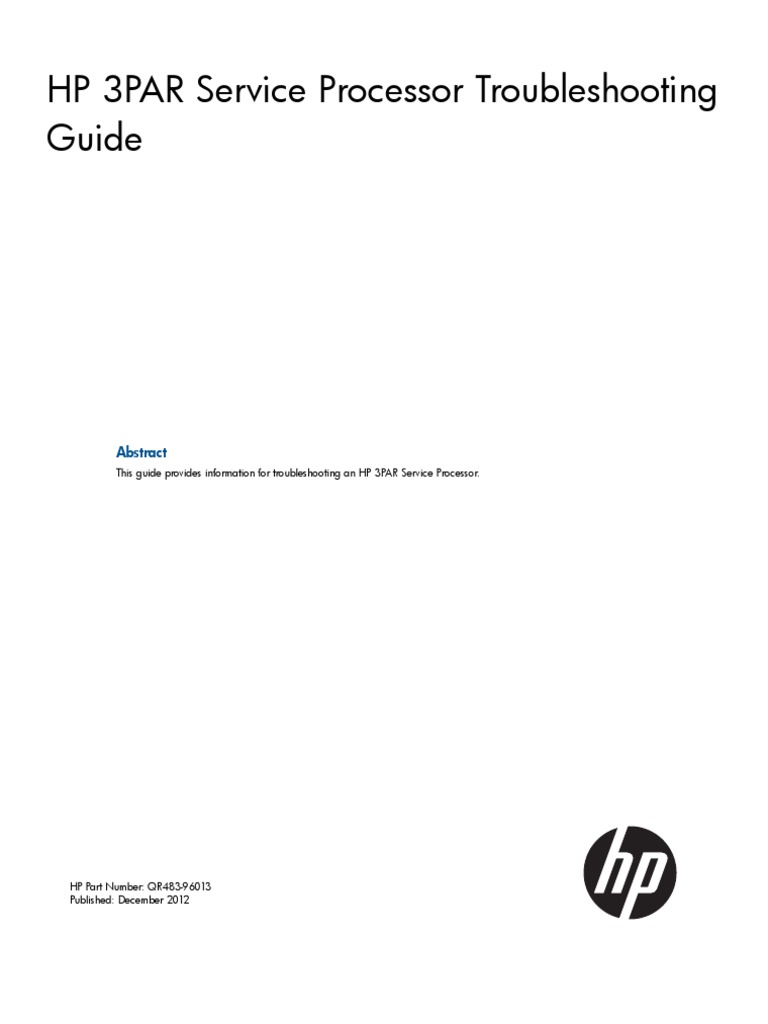Manuals For HP 3PAR Service Processors | PDF | Command Line Interface | Web Server