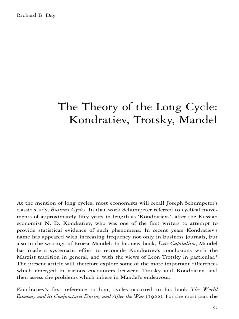 Kondratiev, Trotsky, and Long Cycles Analysis | PDF | Business Cycle ...
