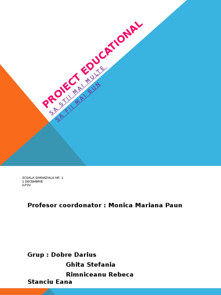 Proiect Educational | PDF