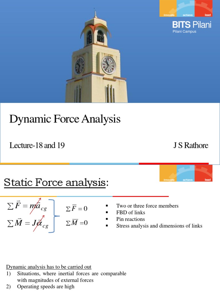 Lecture 18 and 19-SFA-DFA | PDF | Center Of Mass | Force