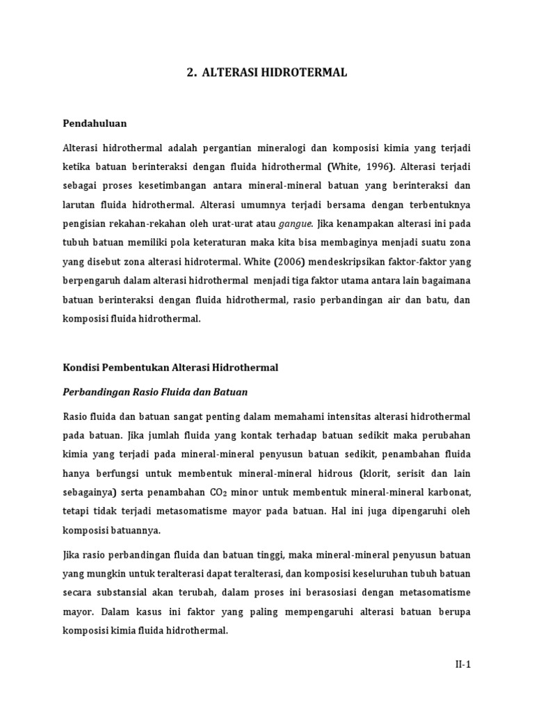 Alterasi Hidrotermal | PDF