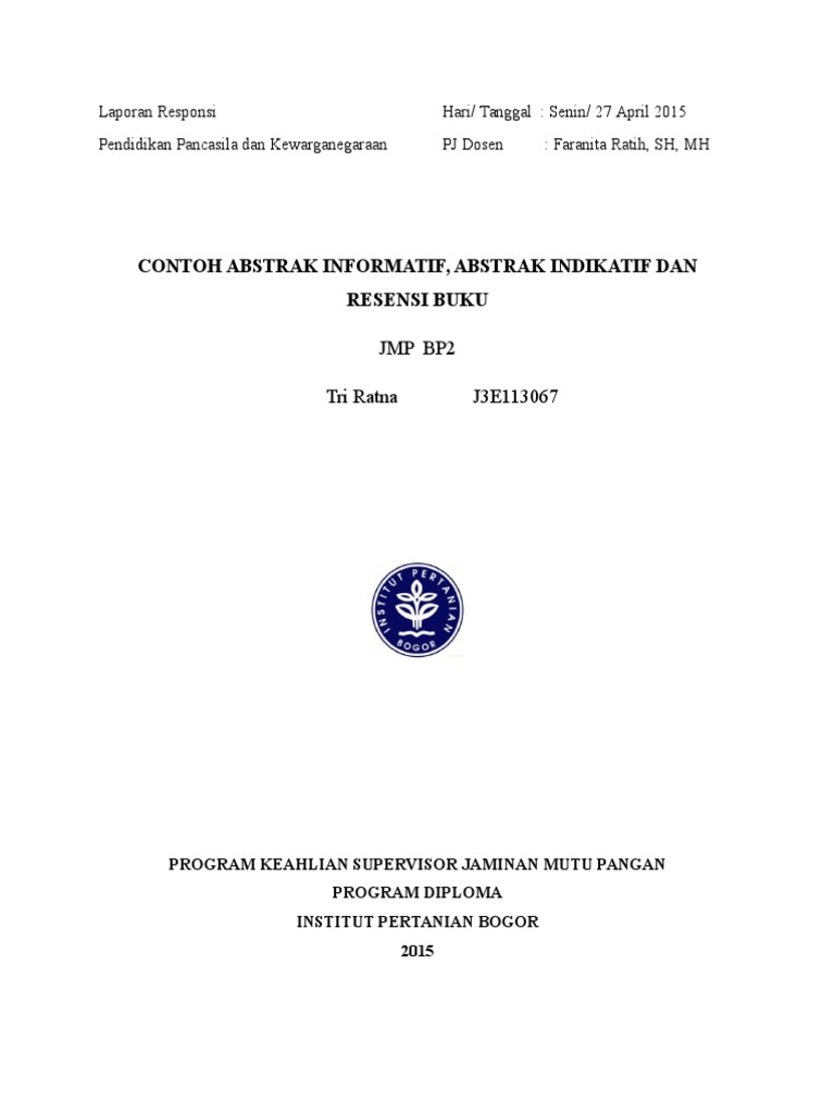 Abstrak Indikatif Dan Informatif | PDF | Kesehatan Holistik