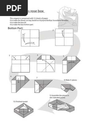 Origami Rose Box Instructions