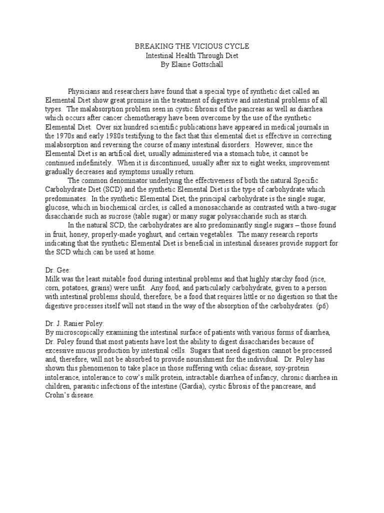 Breaking The Vicious Cycle | PDF | Digestion | Gastrointestinal Tract