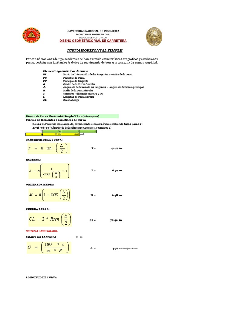 Curva Horizontal Simple | PDF | Ciencia y matemáticas