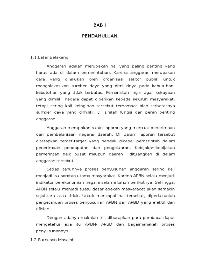 Proses Penyusunan APBN Dan APBD | PDF