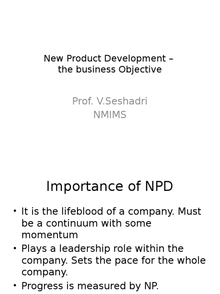 NPD Strategies for Business Growth | PDF | Strategic Management | New ...
