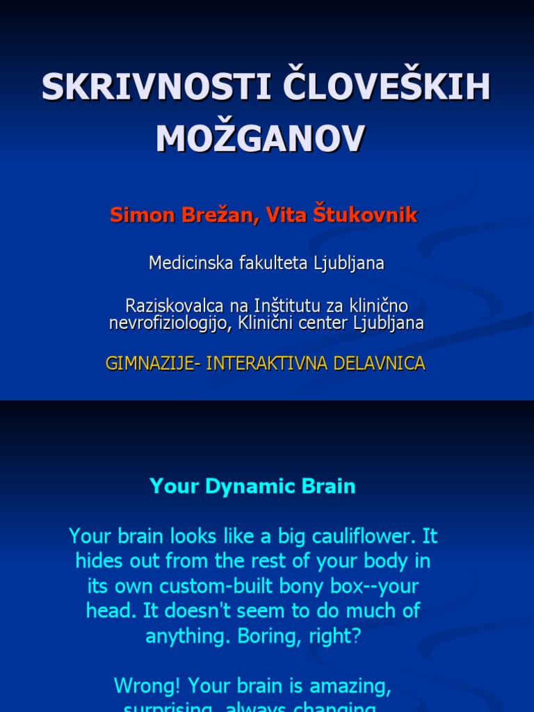 Delavnice MOŽGANI ZA GIMNAZIJE - Simon Vita | PDF | Reward System ...