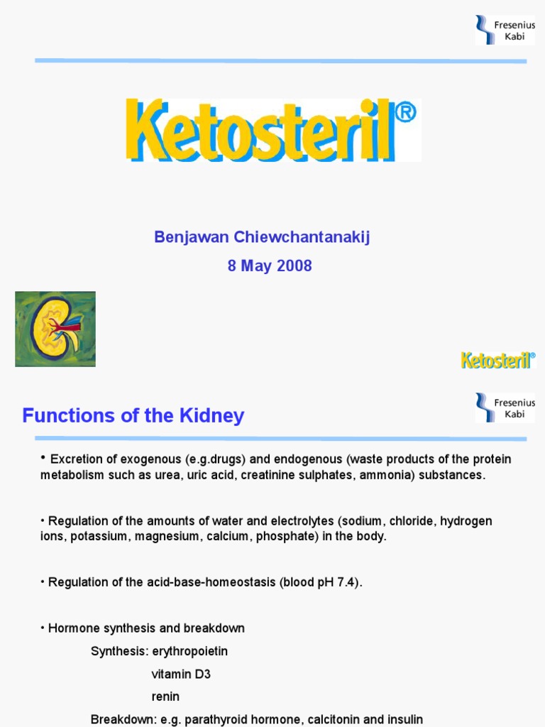 Ketosteril.ppt | Chronic Kidney Disease | Renal Function