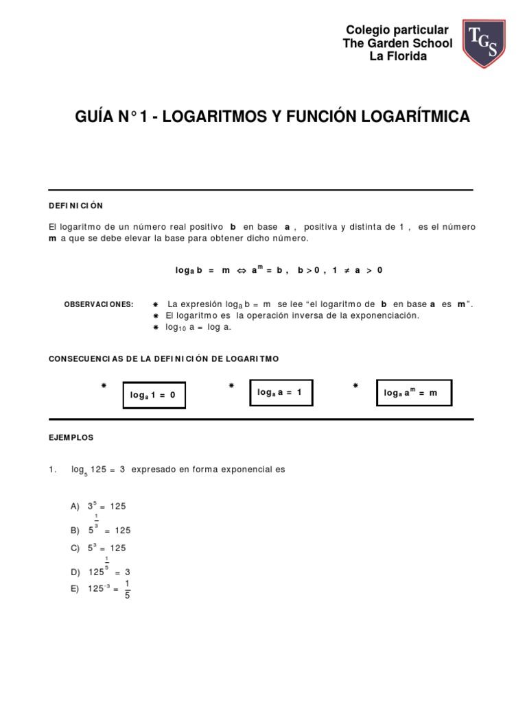 Logarítmo y Función Logarítmica | PDF | Funciones y mapeos | Números