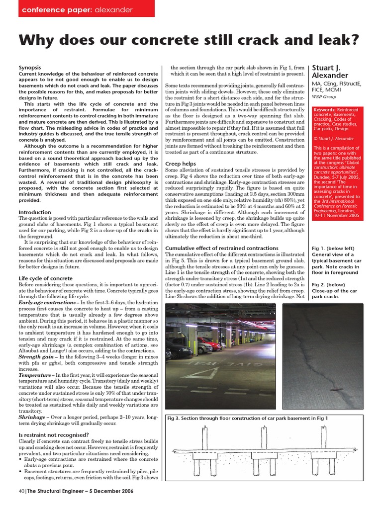 Why Concrete Still Crack and Leak PDF | PDF | Strength Of Materials ...