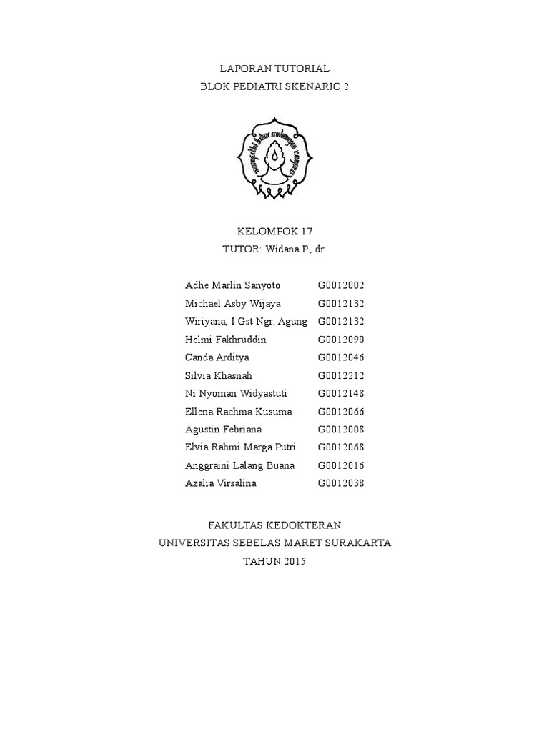 Laporan Tutorial Skenario 2 Blok Pediatri | PDF