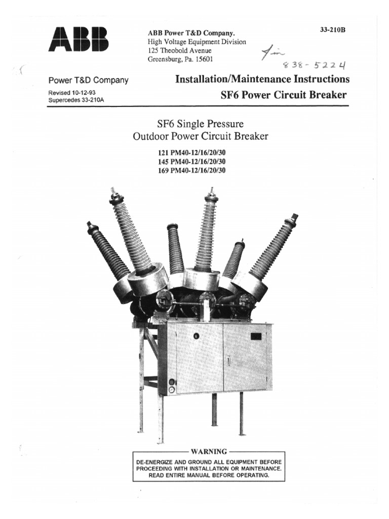 ABB Dead Tank CB | PDF
