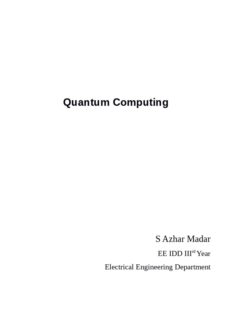 Quantum Computing | PDF | Quantum Entanglement | Quantum Mechanics