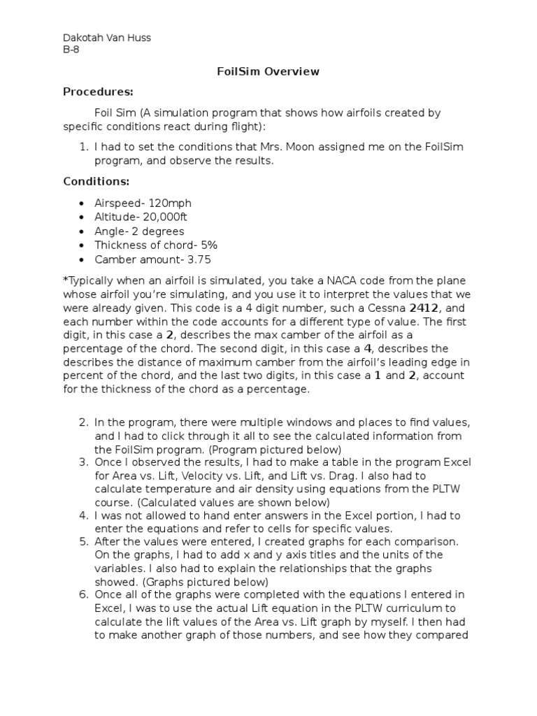 Foilsim Overview | PDF | Lift (Force) | Airfoil