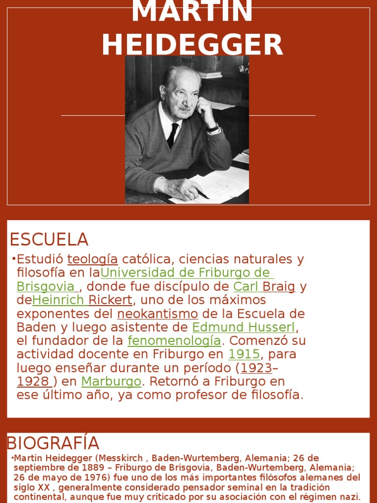 Martín Heidegger (Vida y Obra)