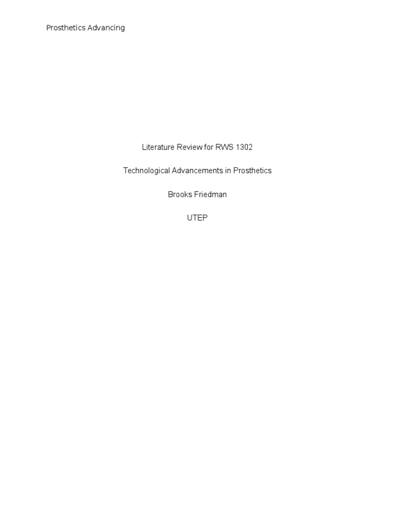 Advancements in Affordable Prosthetics | PDF | Prosthesis | Clinical ...