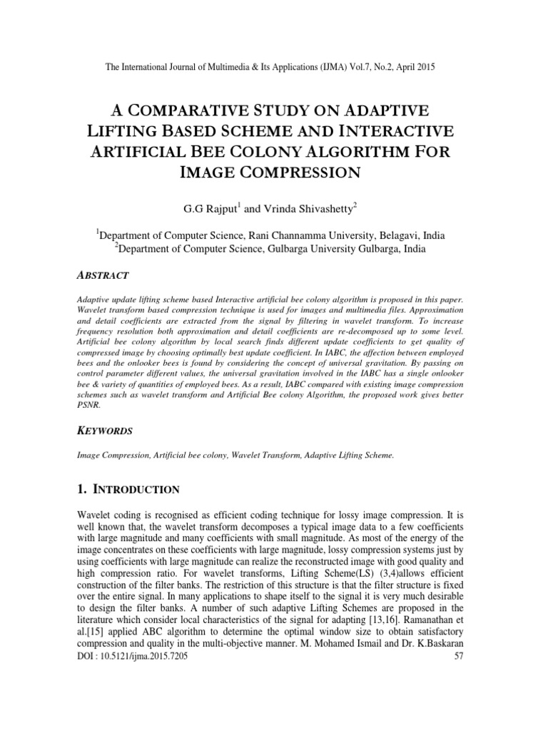 A Comparative Study On Adaptive Lifting Based Scheme and Interactive ...